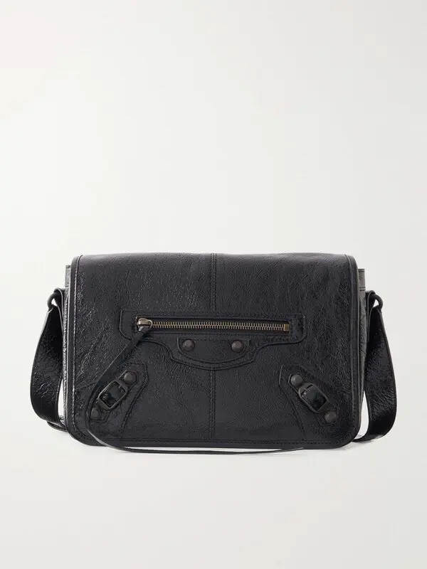 Balenciaga Le City Flap Small Arena Textured-leather Messenger Bag