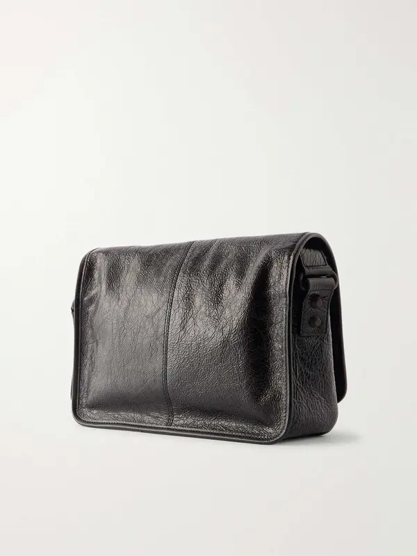 Balenciaga Le City Flap Small Arena Textured-leather Messenger Bag