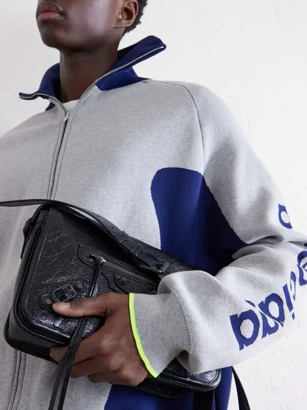 Balenciaga Le City Flap Small Arena Textured-leather Messenger Bag