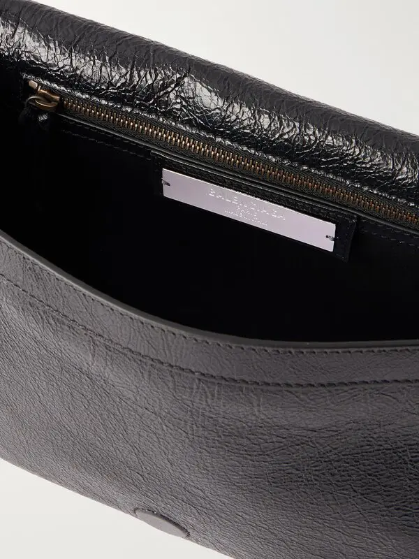 Balenciaga Le City Flap Small Arena Textured-leather Messenger Bag