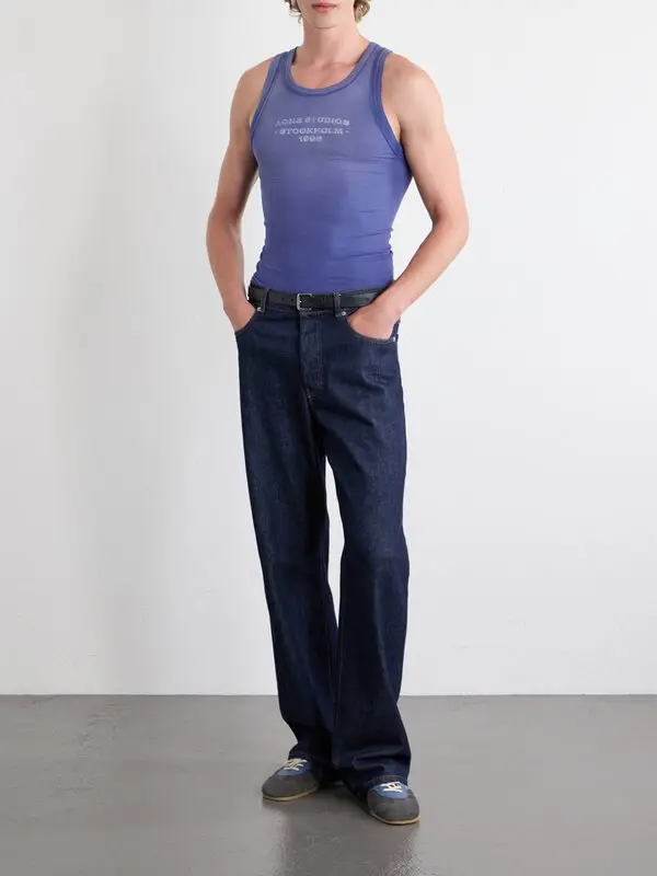 Acne Studios Ribbed Racerback Tank Top - Blue