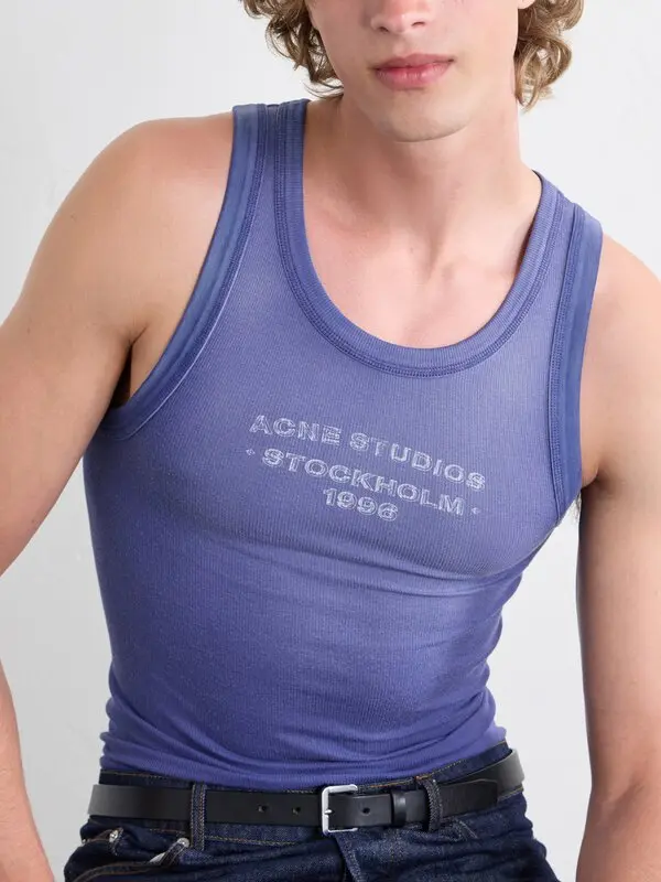Acne Studios Ribbed Racerback Tank Top - Blue