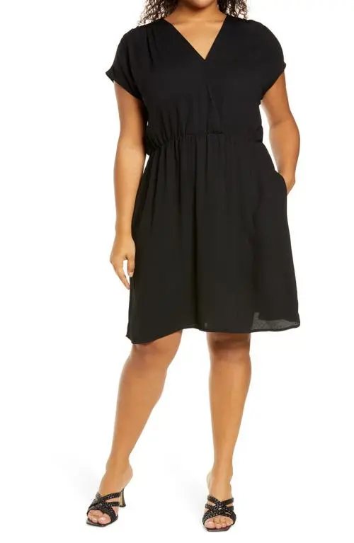 Halogen Faux Wrap Dress