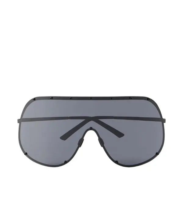 Rick Owens Shield Aviator Sunglasses - Black