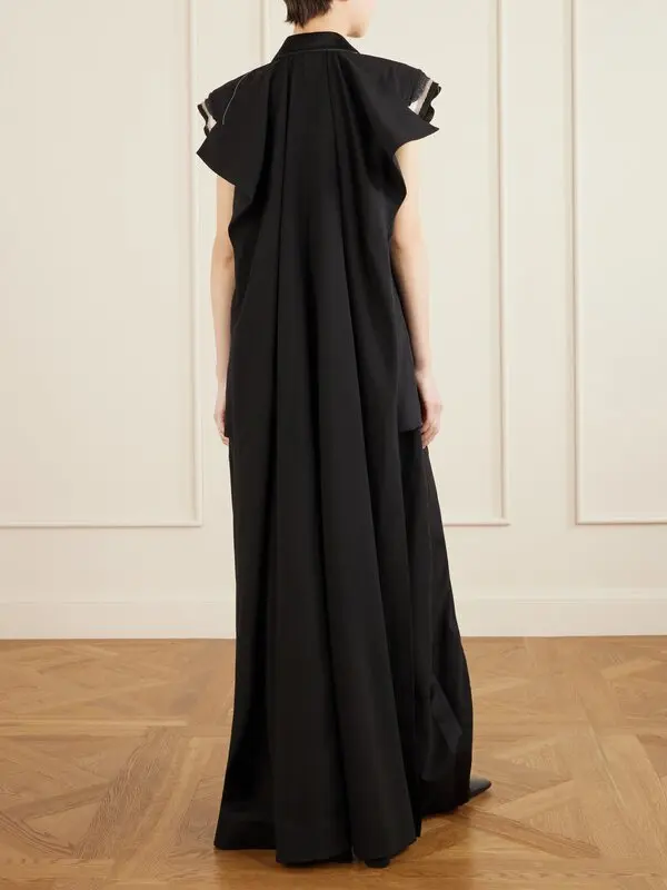 Sacai Wool Organza Vest