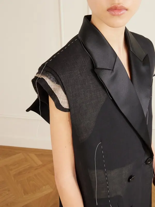 Sacai Wool Organza Vest