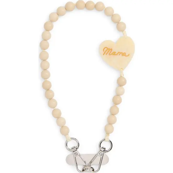 SOLAR ECLIPSE Mama Heart Bracelet Phone Chain - Cream
