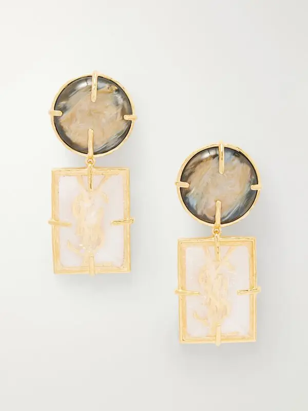 Saint Laurent Cassandre Earrings - Gold