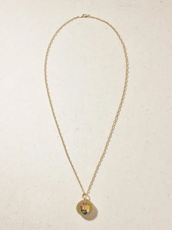STEPHANIE WINDSOR 23-karat And Agate Locket Necklace - Gold