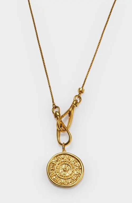 KATIE LOXTON Ophena Coin Pendant Necklace - Gold Coated