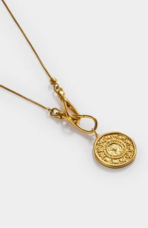 KATIE LOXTON Ophena Coin Pendant Necklace