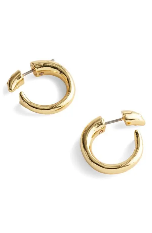 Madewell Fish Split Hoop Earrings - Antique Gold