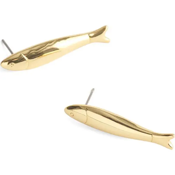 Madewell Fish Drop Earrings - Antique Gold