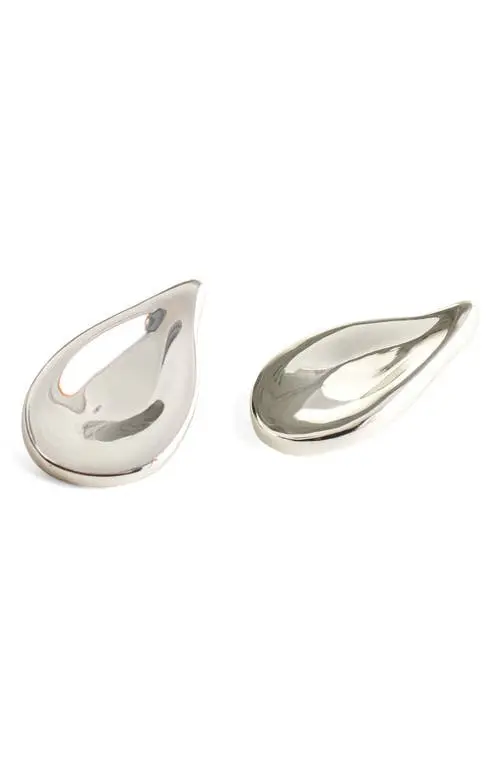 Madewell Oversize Droplet Stud Earrings - Warm Silver