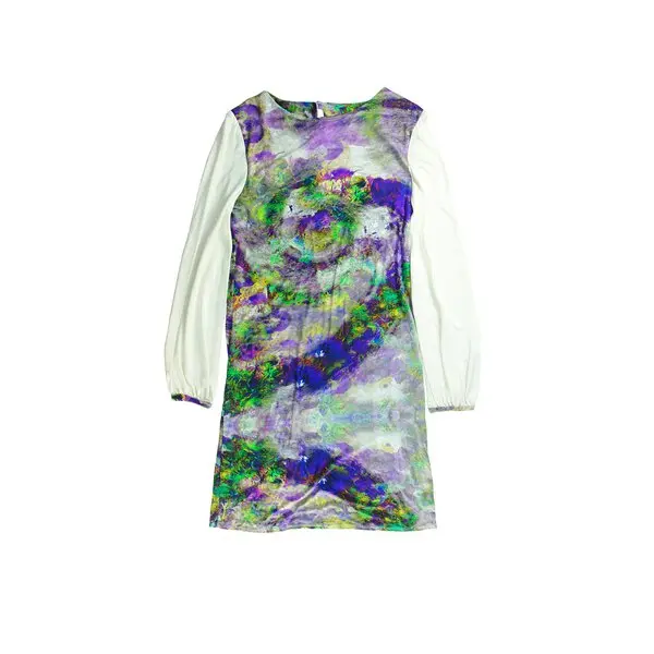 TRAMP IN DISGUISE Printed Tammy Silk Jersey Dress