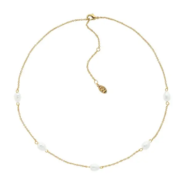 EMMA HOLLAND JEWELLERY Baroque Pearl And Gold Chain Necklace - Gold/white