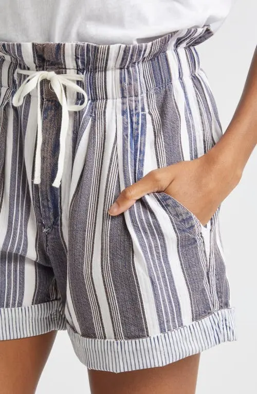 Isabel Marant Nirma Stripe Shorts - Ecru/blue