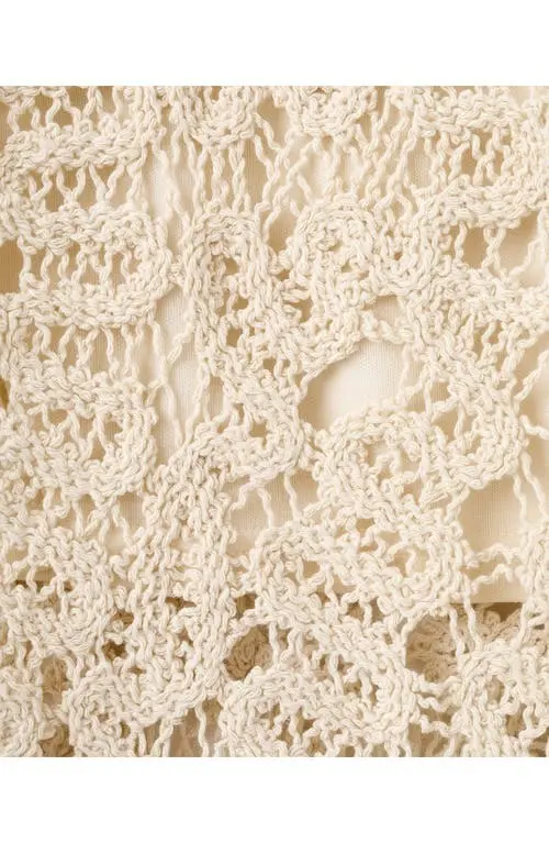 Mango Chunky Stitch Cotton-blend Skirt