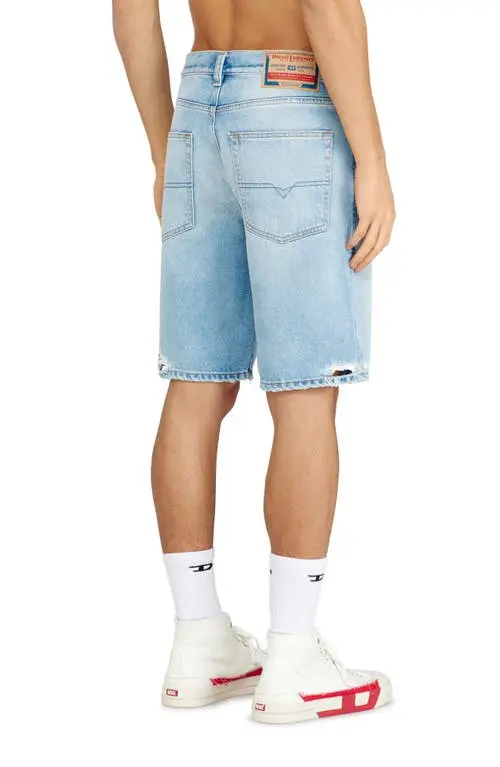 DIESEL® Regular-short Distressed Shorts - Denim