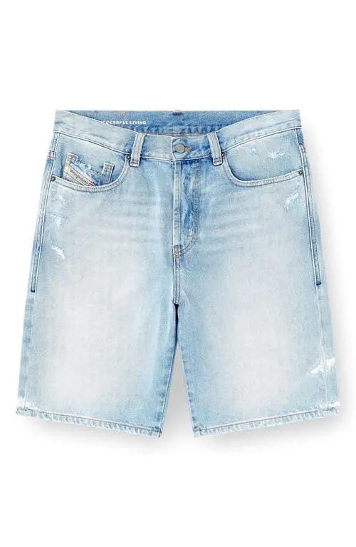 DIESEL® Regular-short Distressed Shorts - Denim