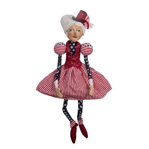 GALLERIE II Annie Star Patriotic Gathe Traditions Joe Spencer's Figurine 34" - Red