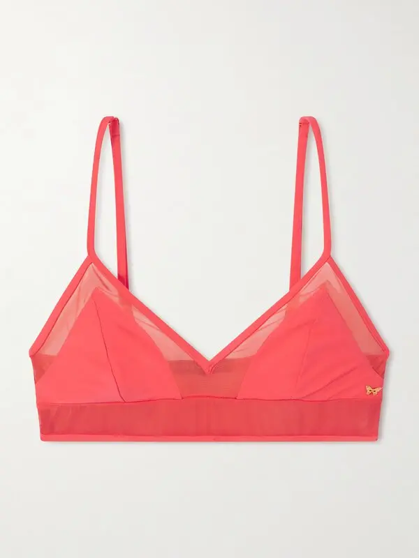 Kiki De Montparnasse Peep Show Triangle Bikini Top - Orange