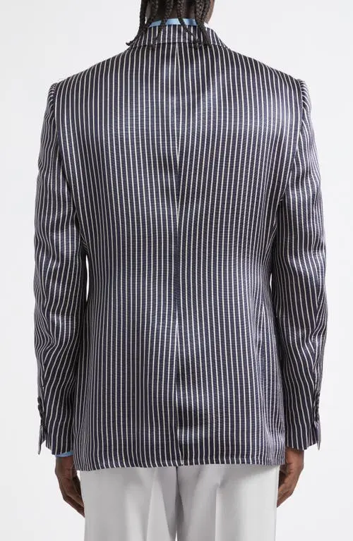 TOM FORD Stripe Fluid Silk Faille Jacket