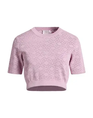 Givenchy Pointelle Knit Cropped Sweater - Pink