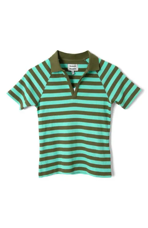 DAMSON MADDER Delphi Stripe Polo Shirt