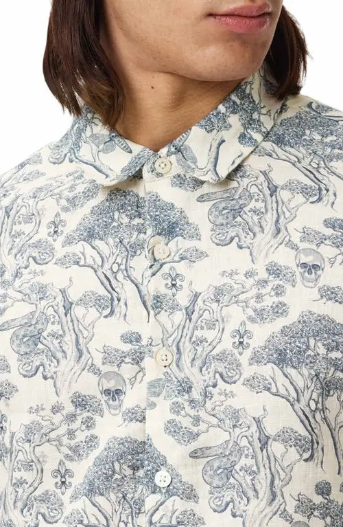 John Varvatos Ross Slim Fit Linen Button-up Shirt