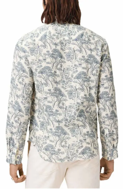 John Varvatos Ross Slim Fit Linen Button-up Shirt