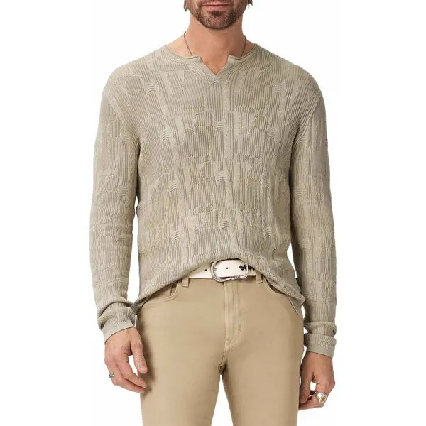 John Varvatos Vinny Broken Pattern Henley