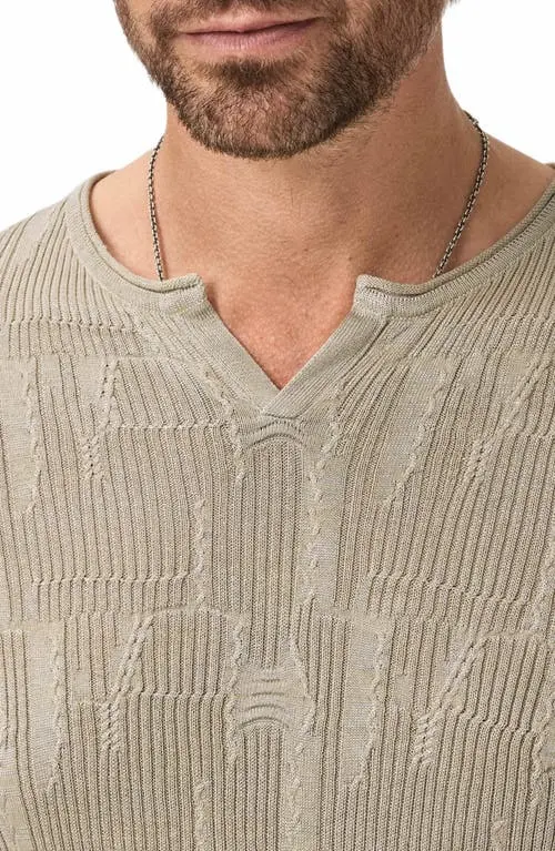 John Varvatos Vinny Broken Pattern Henley