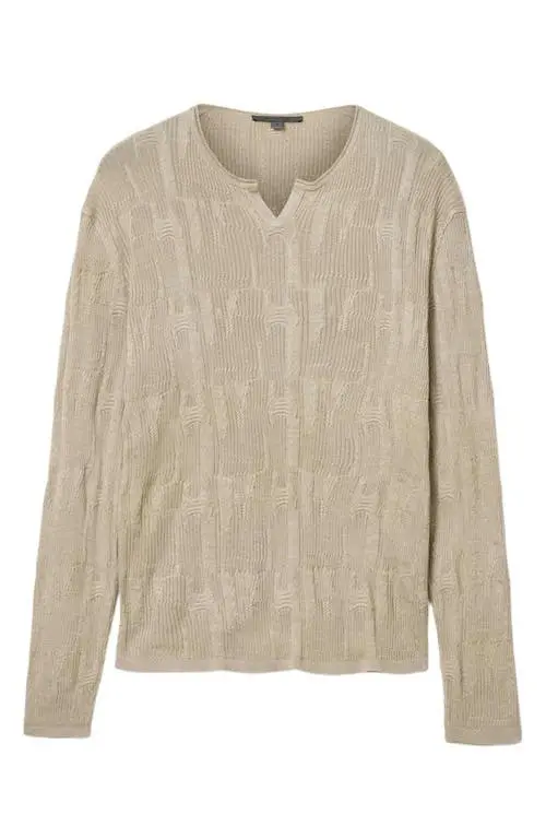 John Varvatos Vinny Broken Pattern Henley