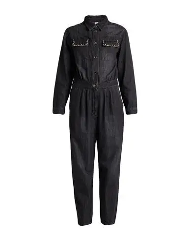 Liu Jo Cotton Denim Jumpsuit - Black