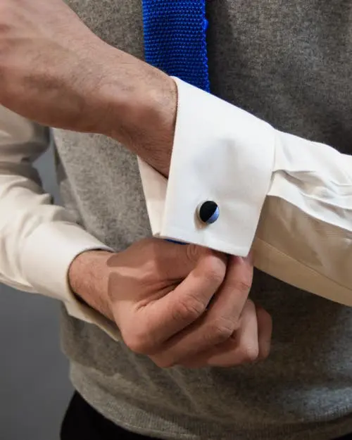 KNOTTERY & CO Skyline Striped Silk Cufflinks