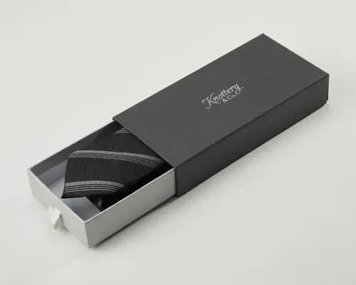 KNOTTERY & CO Triple-striped Silk Jacquard Tie