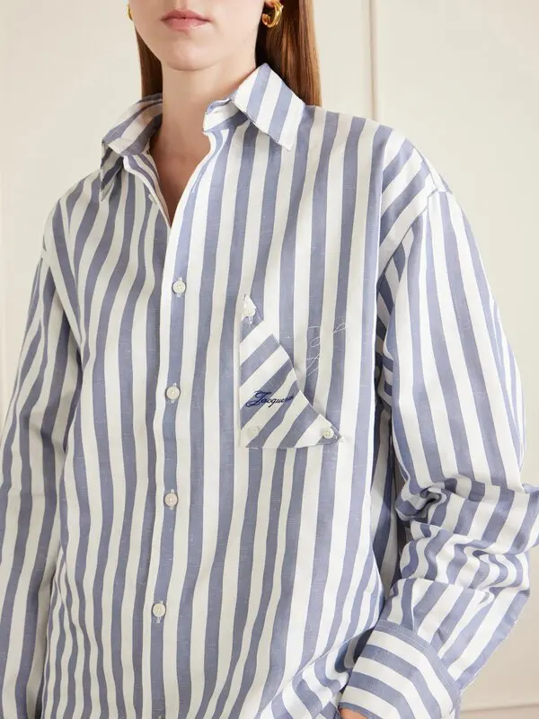 Jacquemus La Chemise Voilier Striped Cotton-poplin Shirt