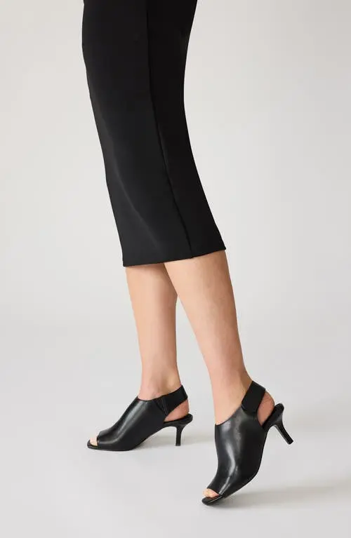 Anne Klein Ankle Strap Sandal - Black Smooth