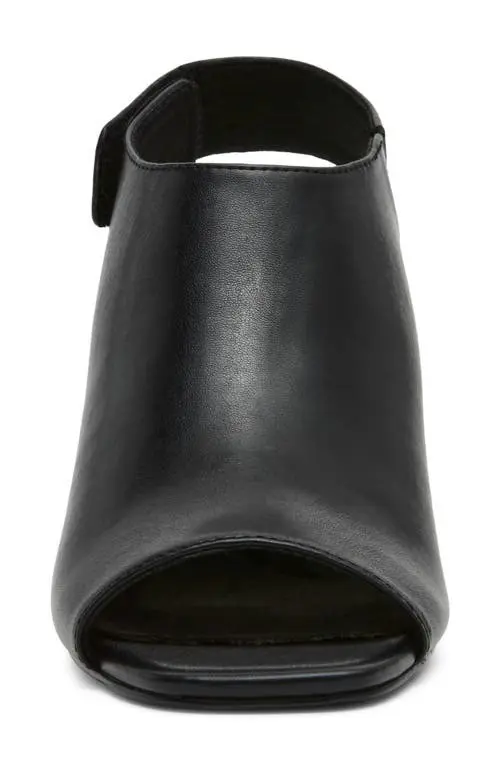 Anne Klein Ankle Strap Sandal - Black Smooth