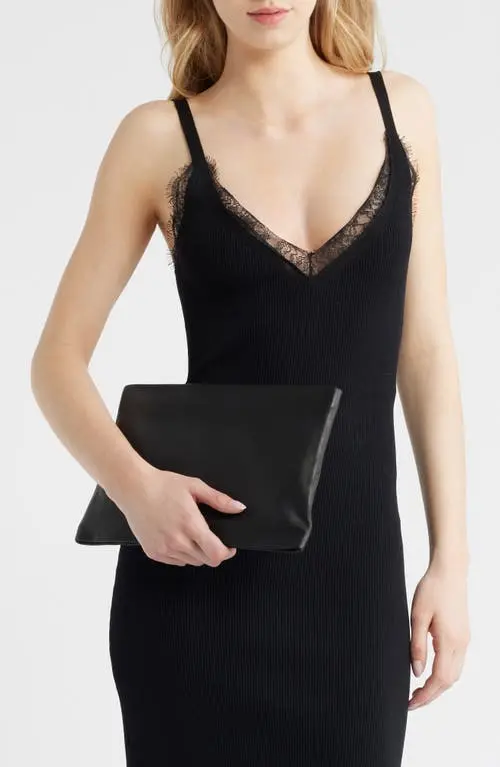 ALLSAINTS Bettina Leather Clutch - Black
