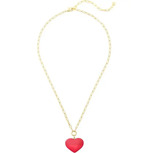 MACHETE Midi Heart Pendant Necklace - Ruby