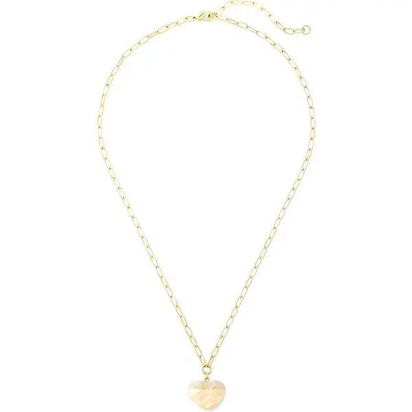 MACHETE Midi Heart Pendant Necklace - White Shell