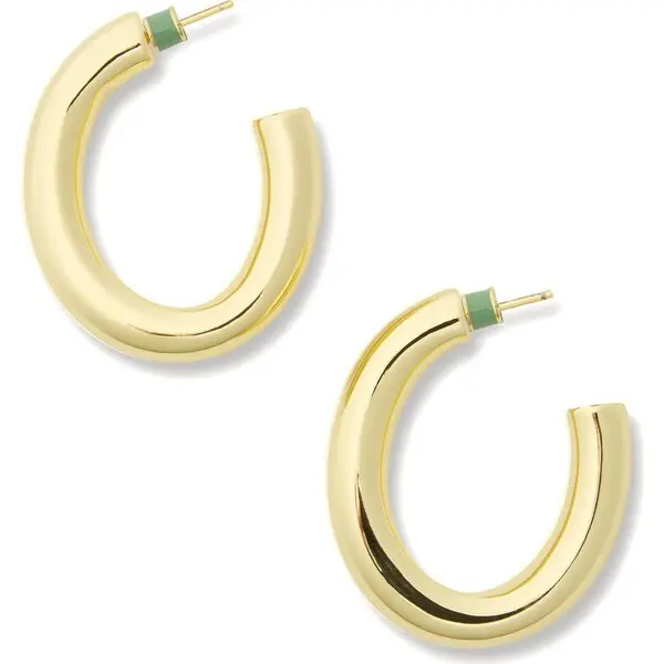 MACHETE 1.5" Oval Hoop Earrings - Gold