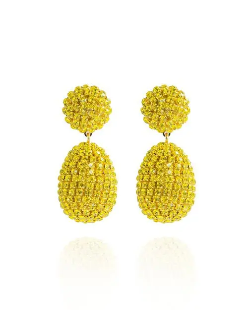 SAULE LABEL Clio Dangle Earrings - Citrine Flame