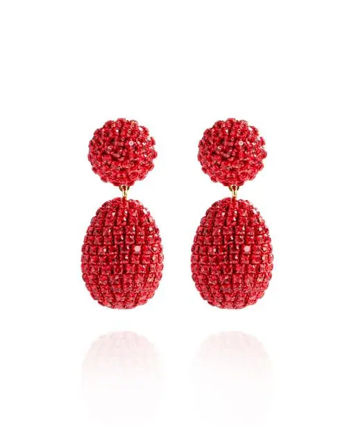 SAULE LABEL Clio Earrings - Crimson Bloom