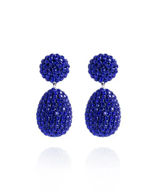 SAULE LABEL Clio Dangle Earrings - Midnight Blue