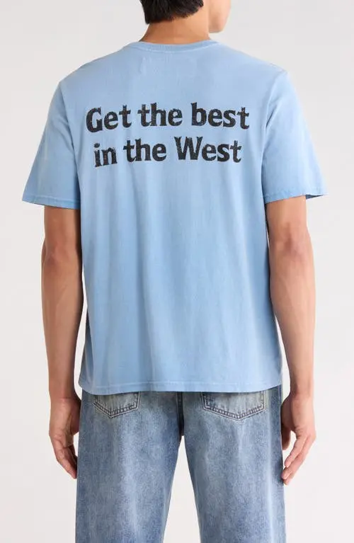 ONE OF THESE DAYS Best In The West Graphic T-shirt - Light Blue