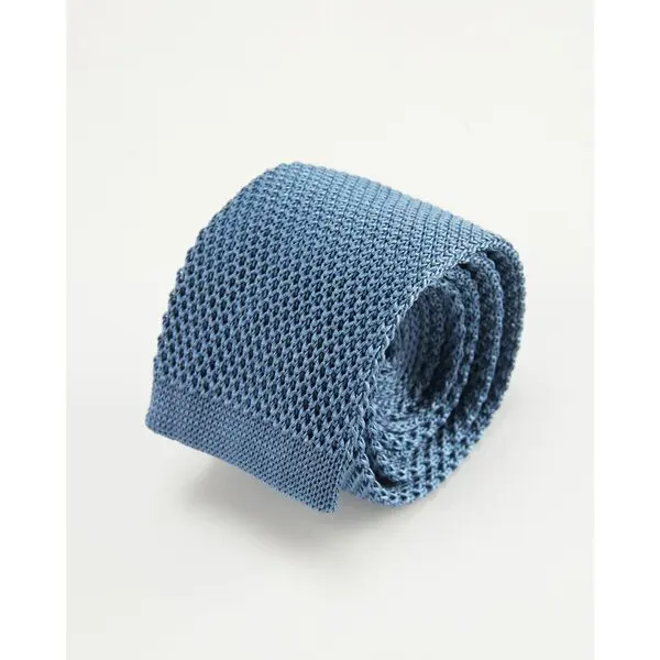 KNOTTERY & CO Classic Knit Neck Tie - Sky Blue