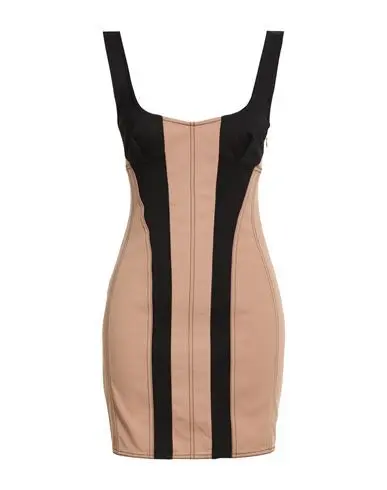 Pinko Sleeveless Scoop Neck Mini Dress In Two-tone Gabardine And Jersey